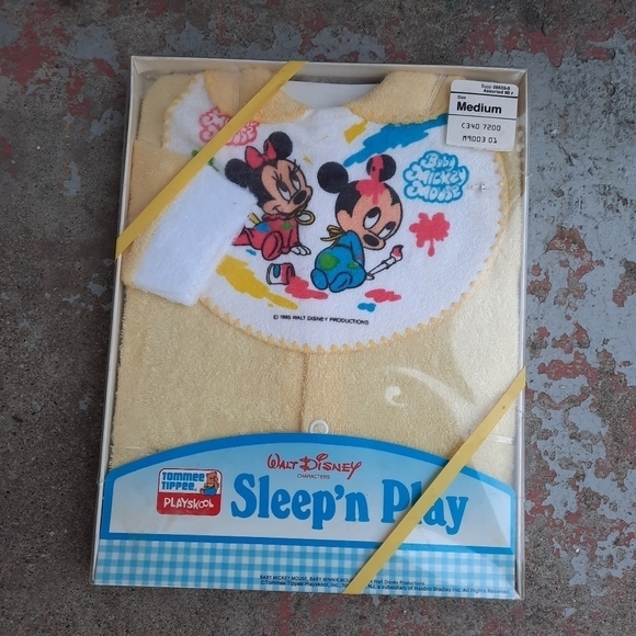 Disney | Pajamas | Vintage Mickey Mouse Sleeper Sleep N Play Size ...